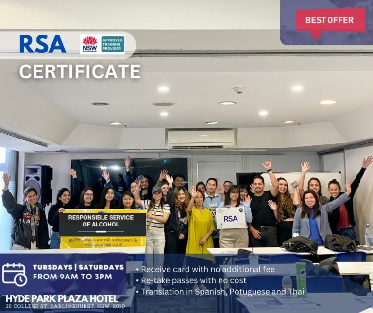 Short Courses – RSA, RCG & Food Safety - AIC - Australian International ...